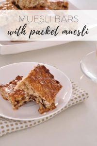 Easy homemade muesli bars (using packet muesli)