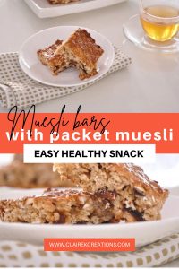 Easy homemade muesli bars (using packet muesli)