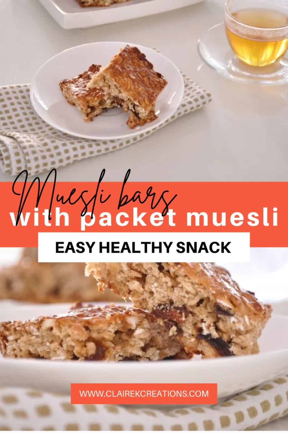 Easy homemade muesli bars (using packet muesli)