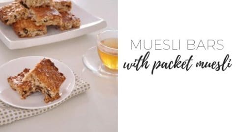 Easy homemade muesli bars (using packet muesli)