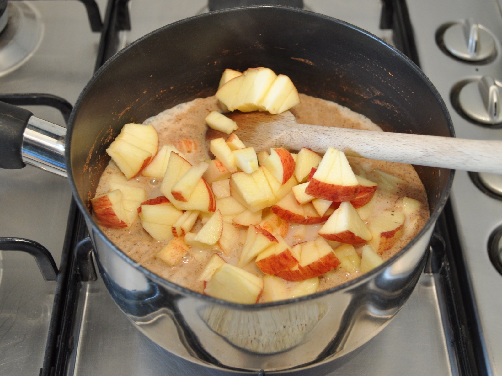 Sweet brown rice with apple for breakfast - Claire K Creations