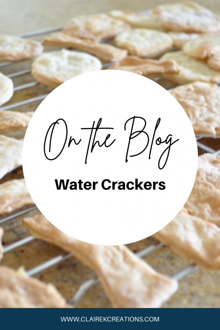 Water crackers recipe - easy biscuits for cheese - Claire K Creations