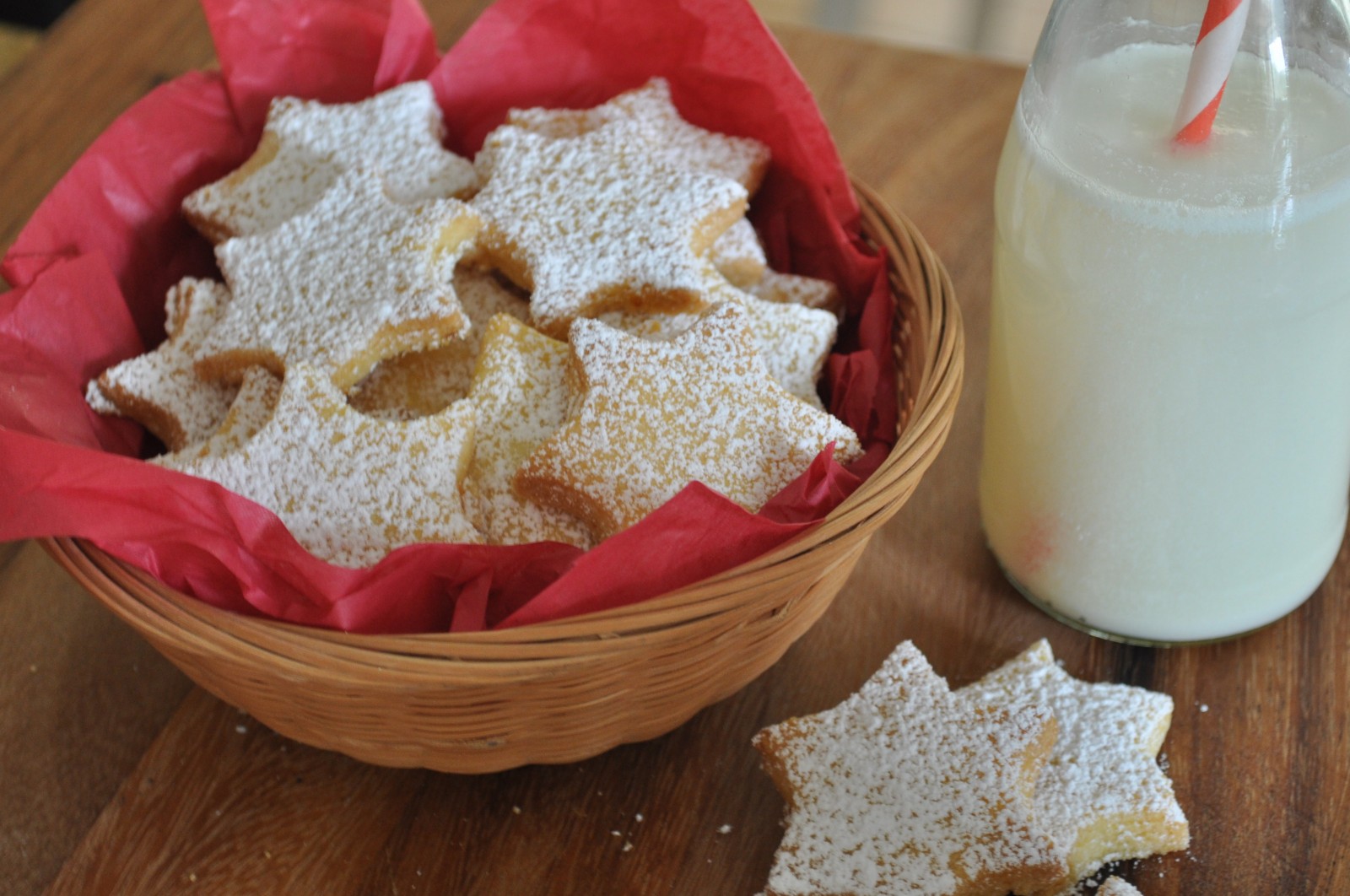 Orange star shortbread cookies - easy recipe