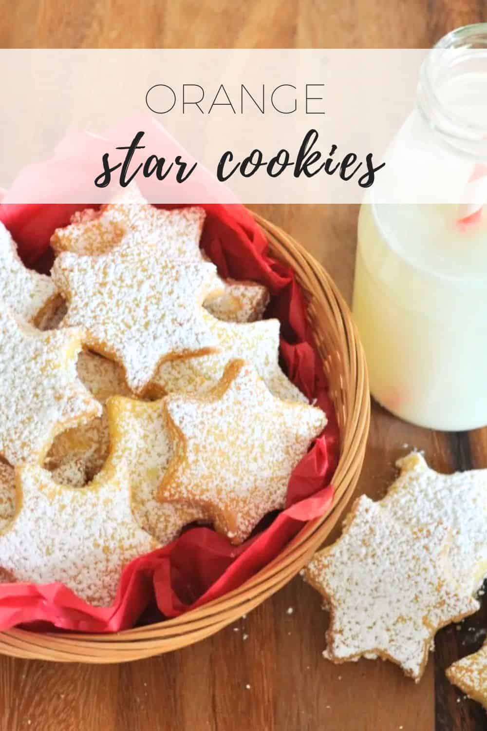 Orange star shortbread cookies - easy recipe