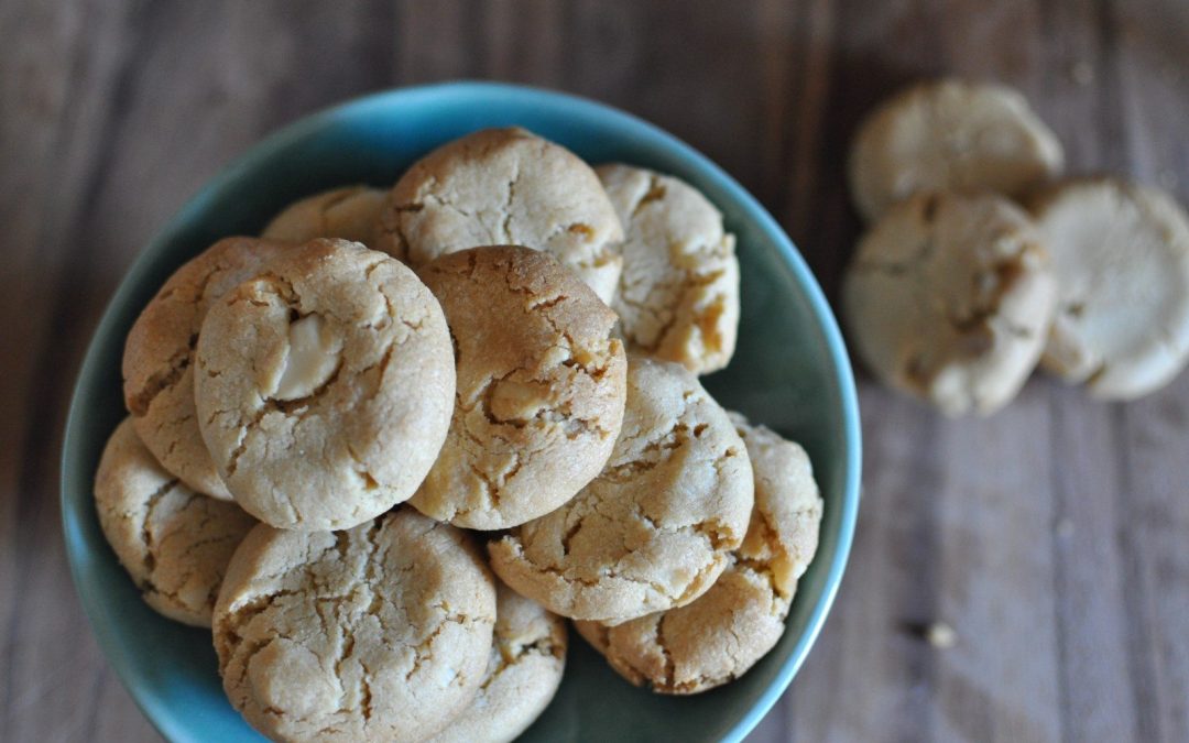 White chocolate and macadamia biscuits - Claire K Creations