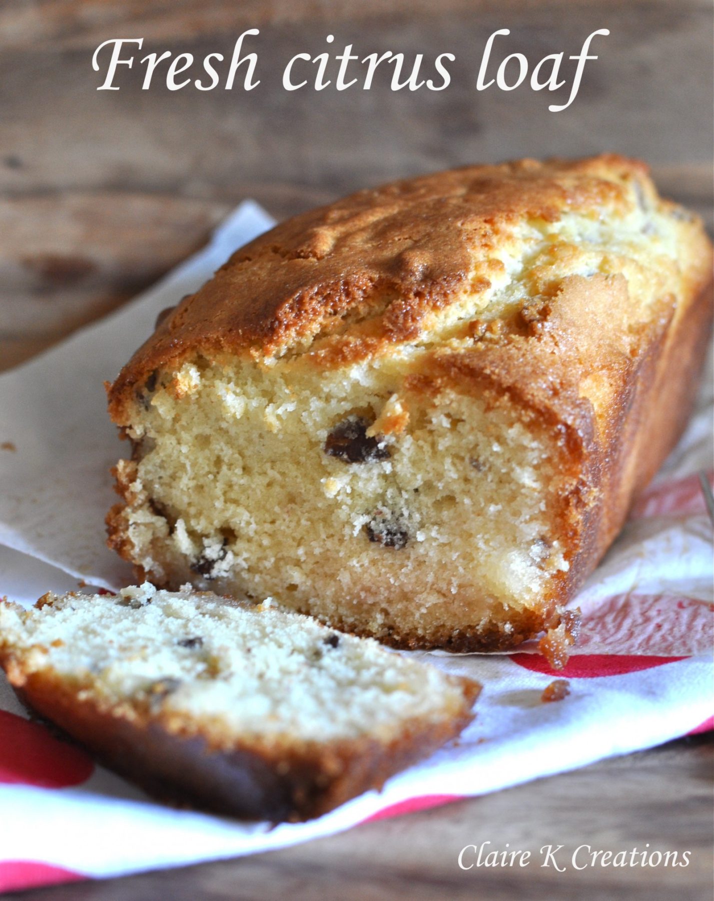 Lemon and walnut loaf - Claire K Creations