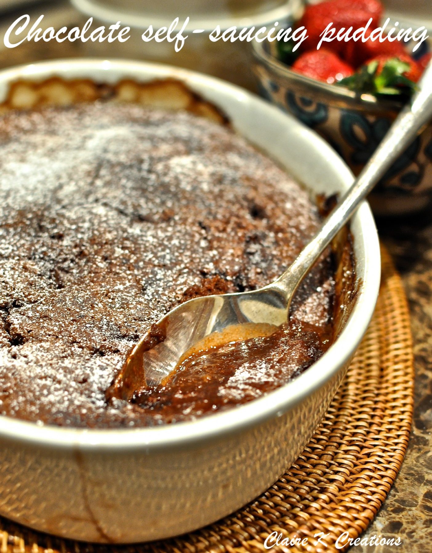 Chocolate self-saucing pudding - Claire K Creations