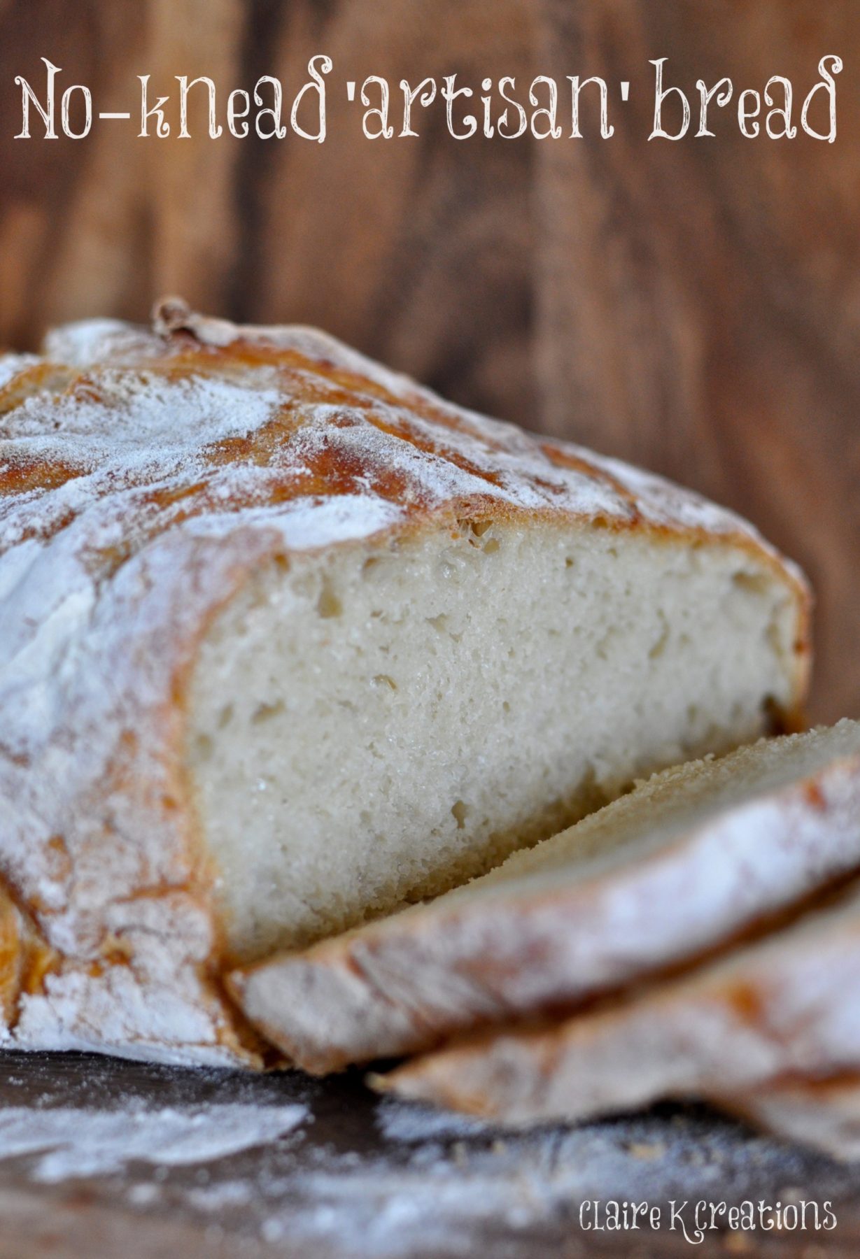 No knead artisan bread - homemade bakery-style bread