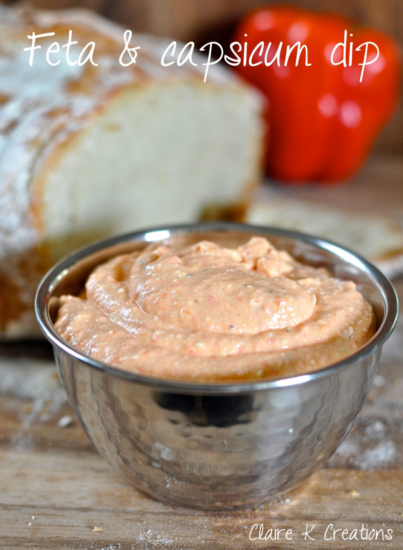 Roast capsicum and feta dip - Claire K Creations