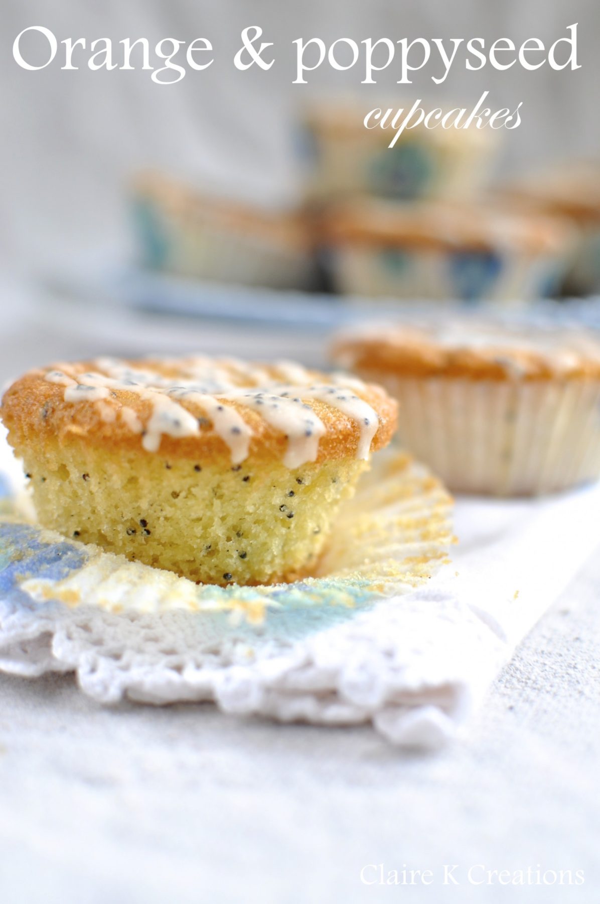 Orange and poppy seed cupcakes - Claire K Creations