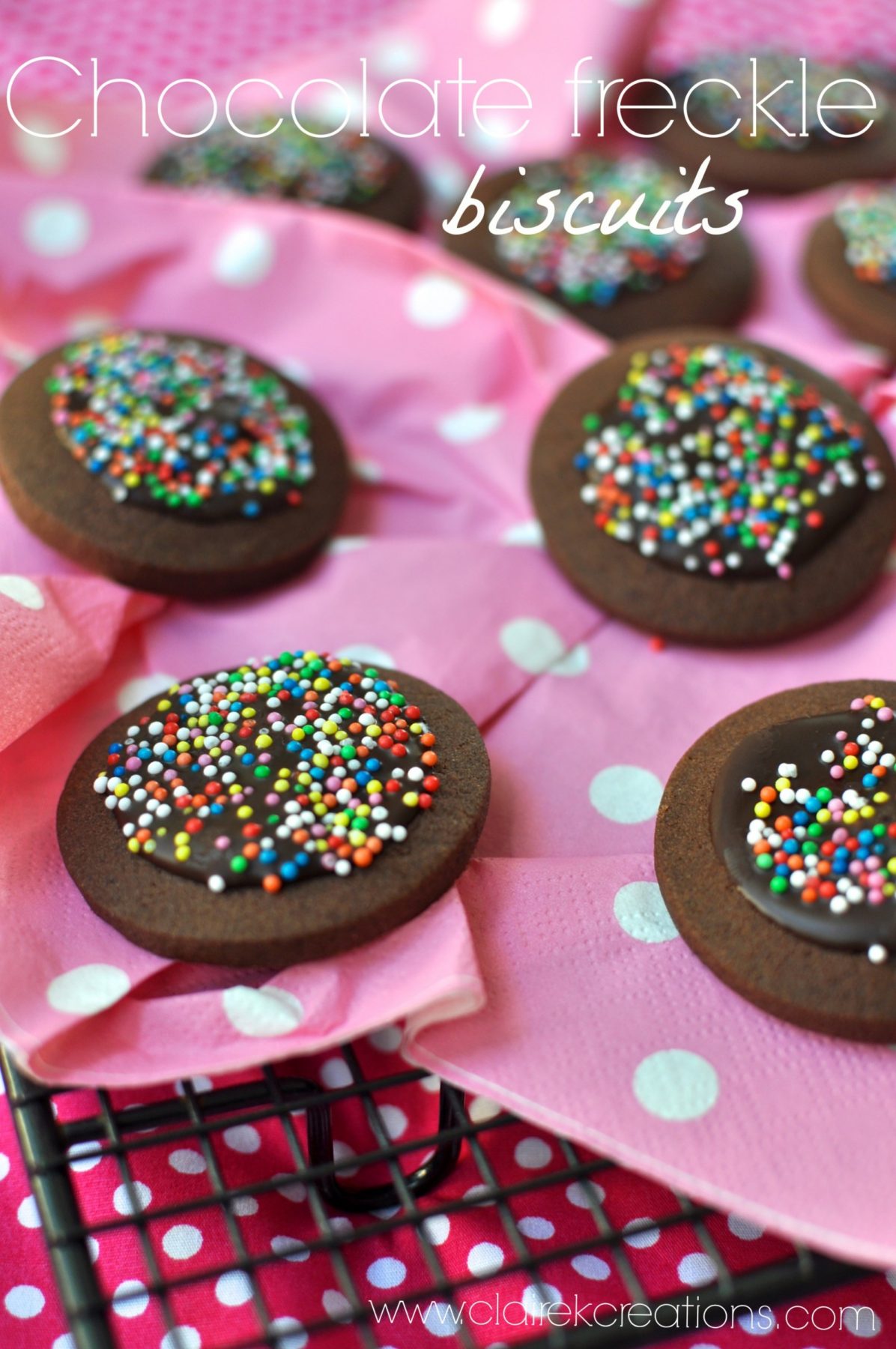 Chocolate freckle biscuits - Claire K Creations