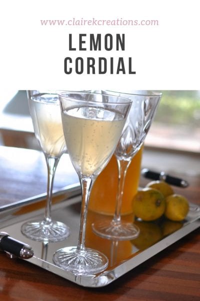 Easy homemade lemon cordial recipe