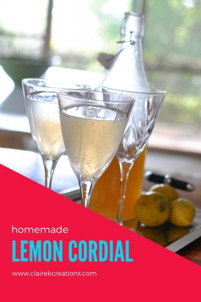 Easy homemade lemon cordial recipe