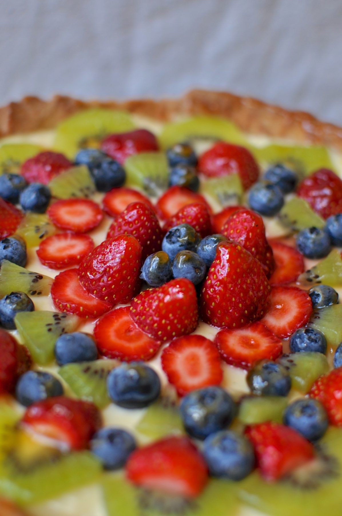 Fruit flan for the Birthday Boy - Claire K Creations