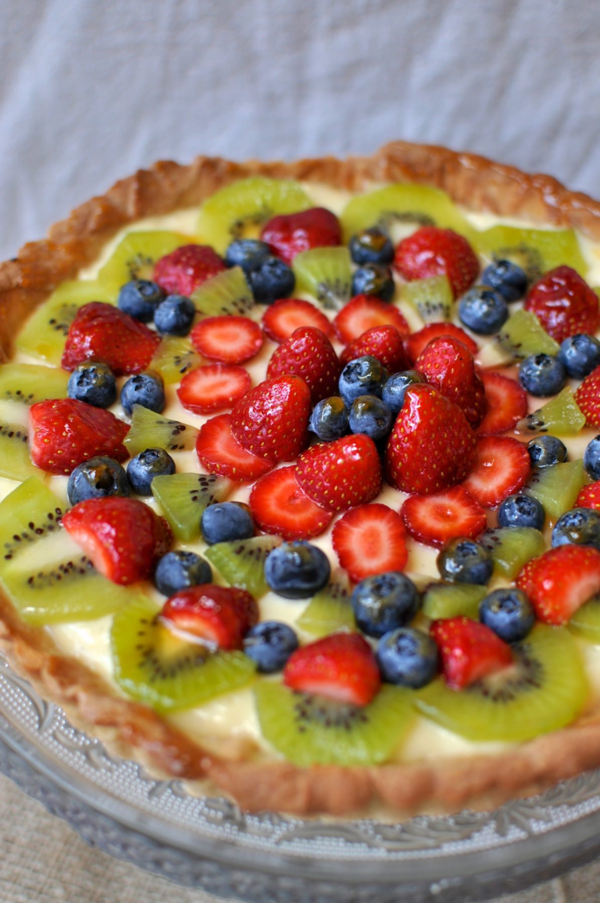 Fruit flan for the Birthday Boy - Claire K Creations