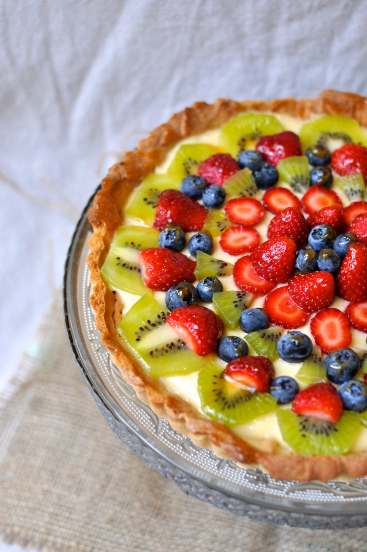 Fruit flan for the Birthday Boy - Claire K Creations