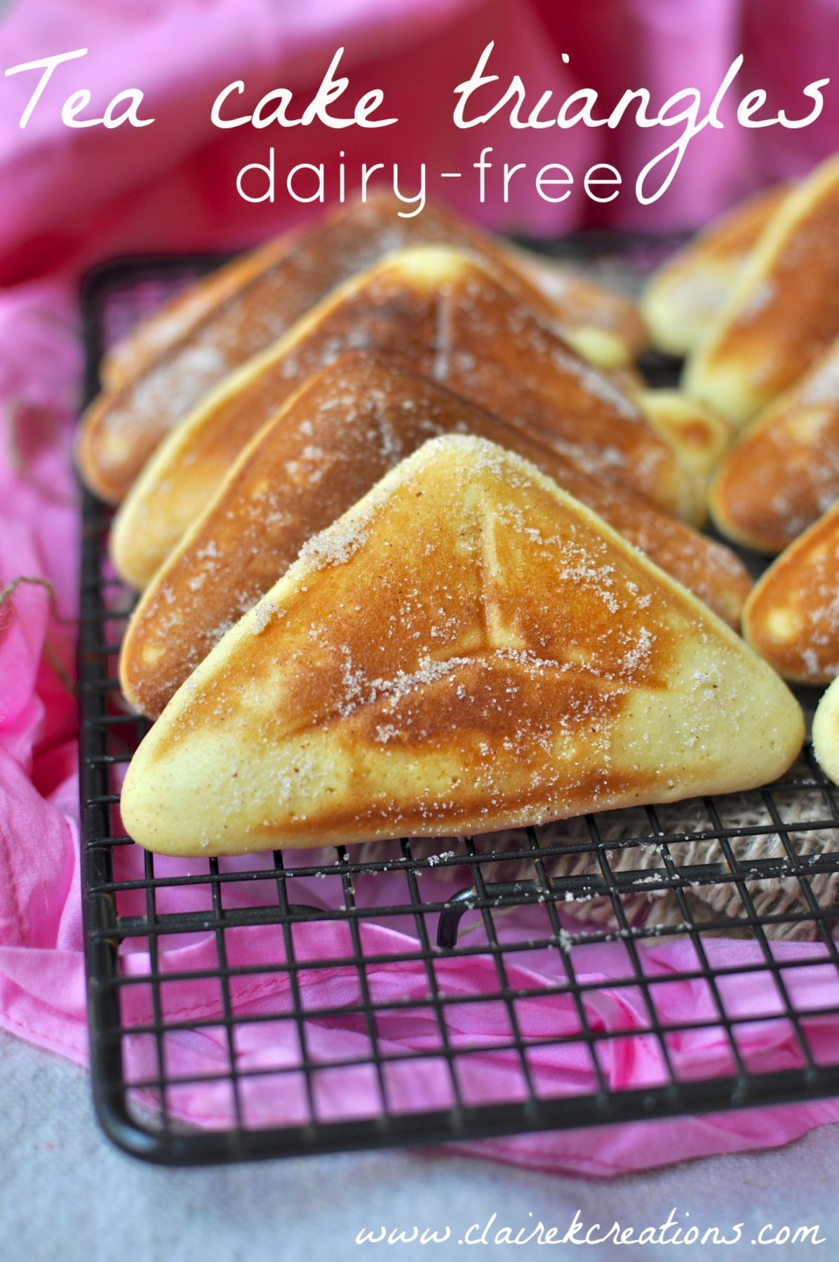 Dairy free tea cake triangles - Claire K Creations