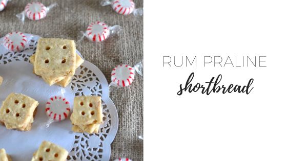 Rum praline shortbread (Christmas gift recipe)