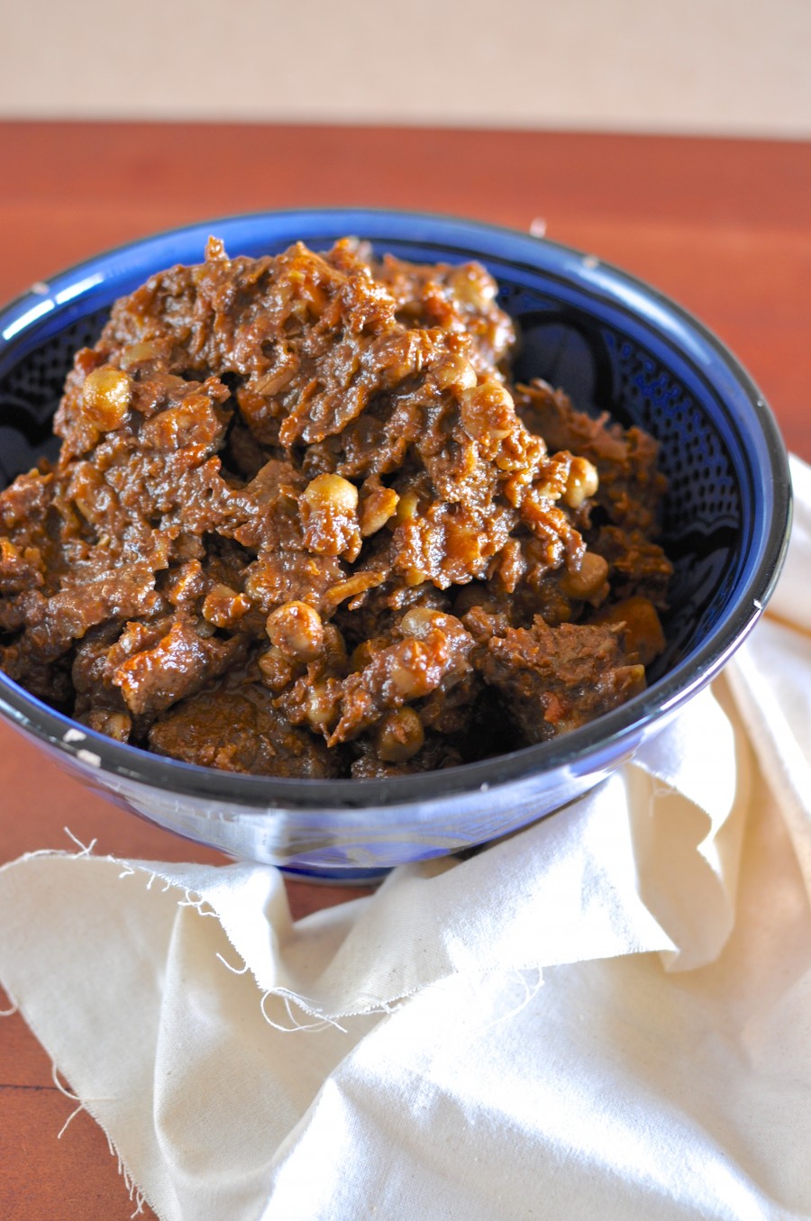 Slow cooked beef and apricot tagine with chickpeas - Claire K Creations