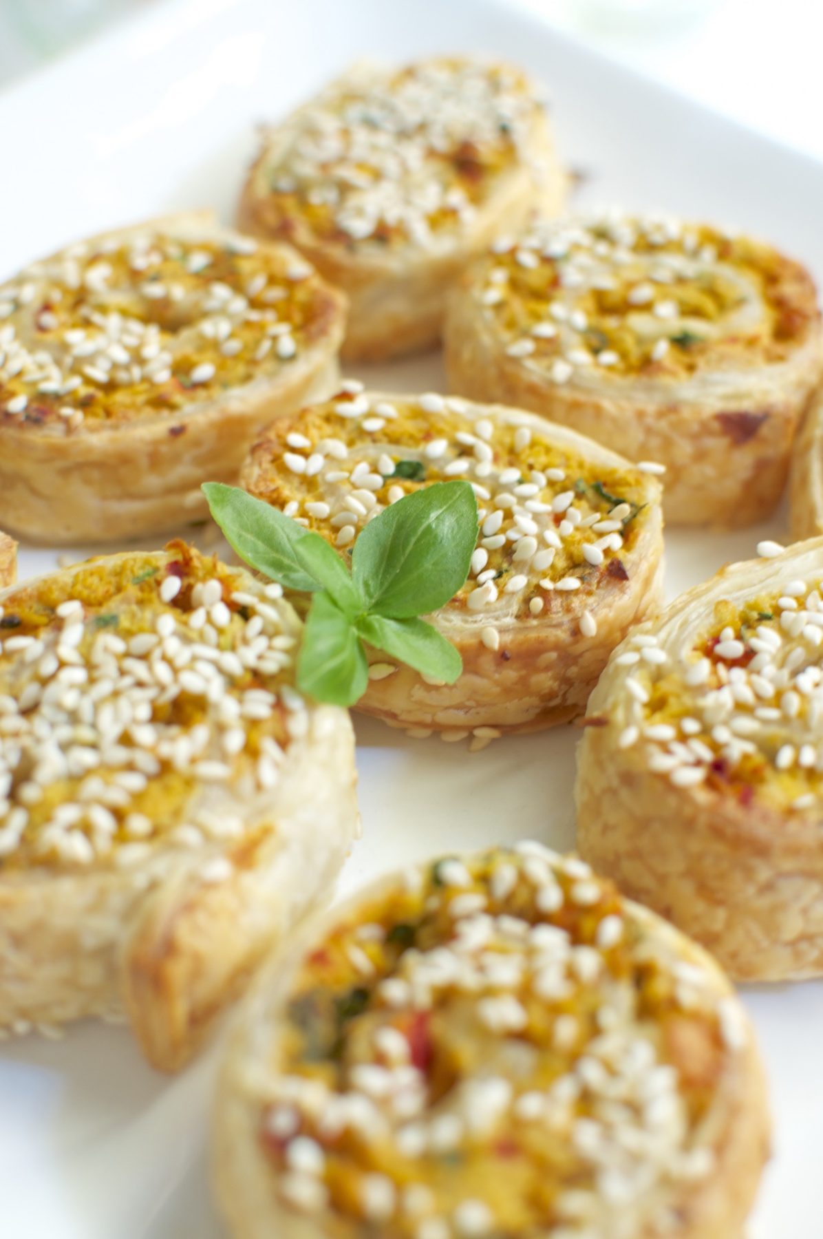Vegetarian sausage rolls with chickpeas - Claire K Creations