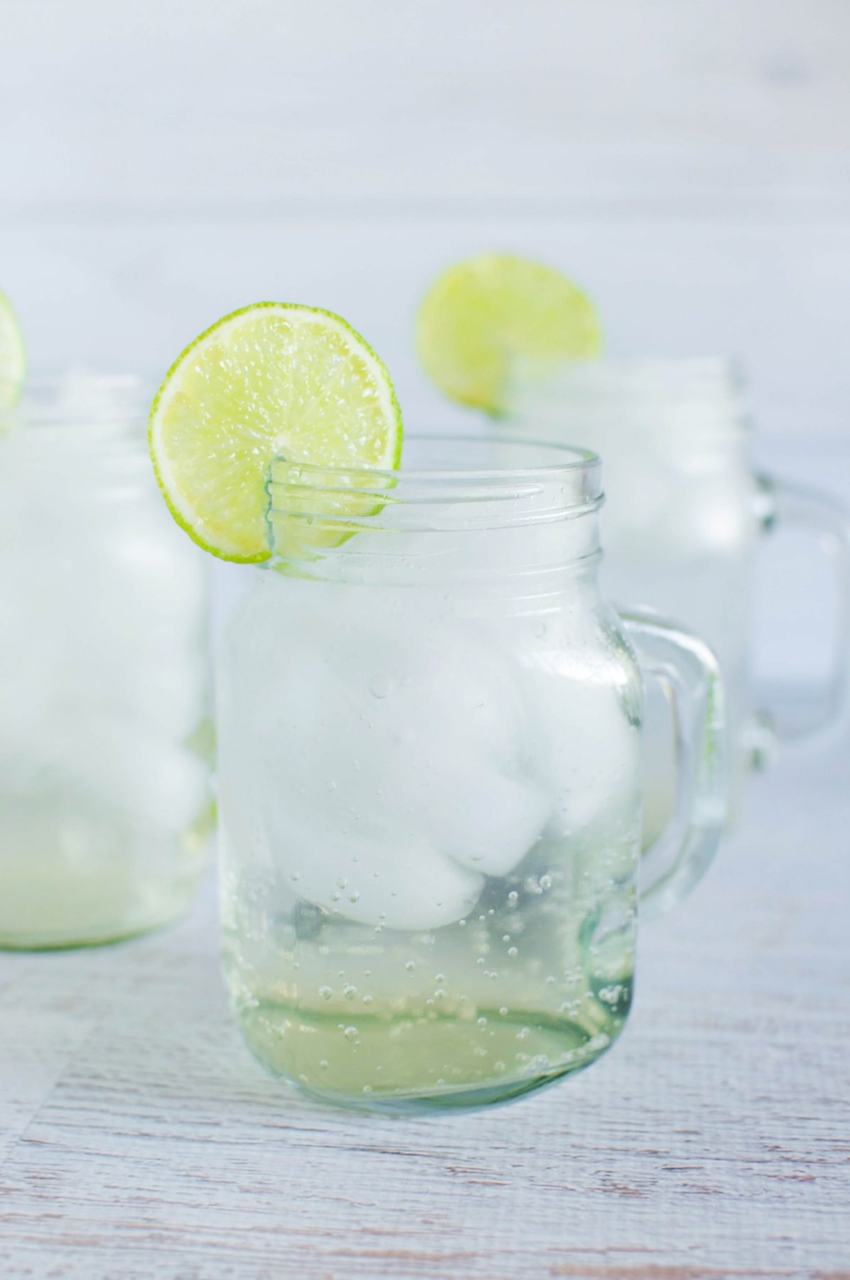 Ginger and lime fizz (with homemade ginger syrup) - Claire K Creations