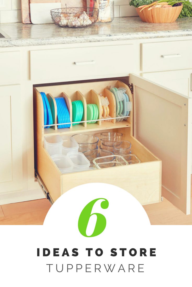 6 ideas to store tupperware in your kitchen so you don't lose the lids