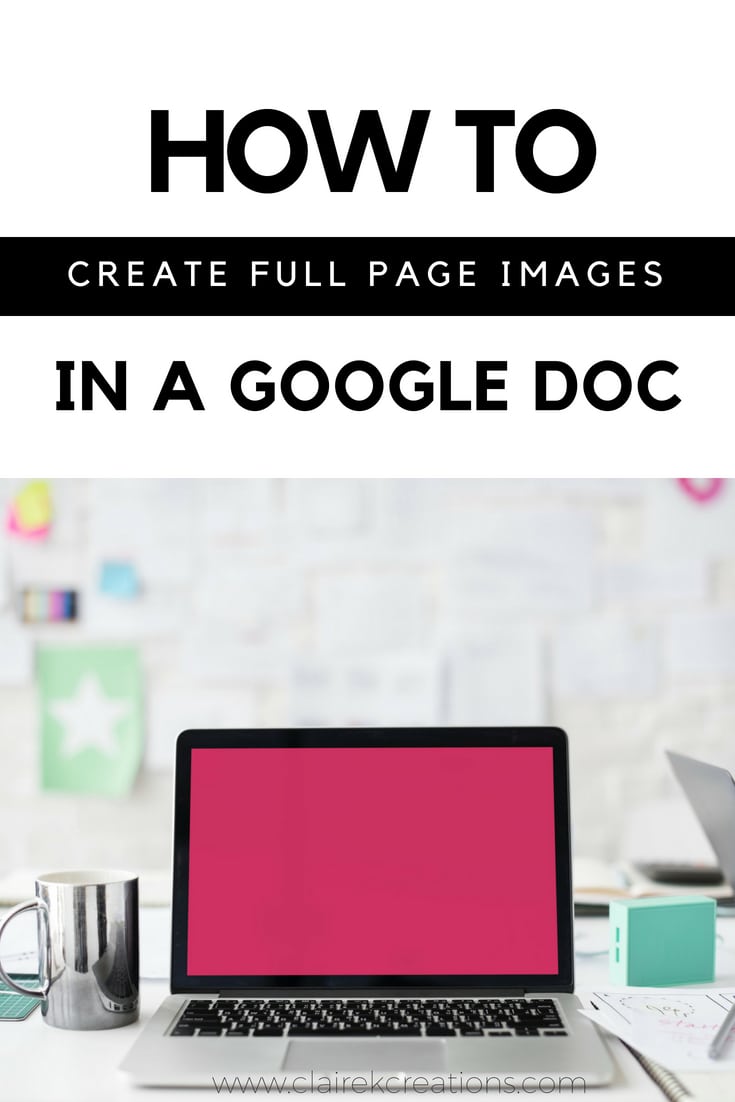 How to create a full page image in Google docs (great for eBooks)