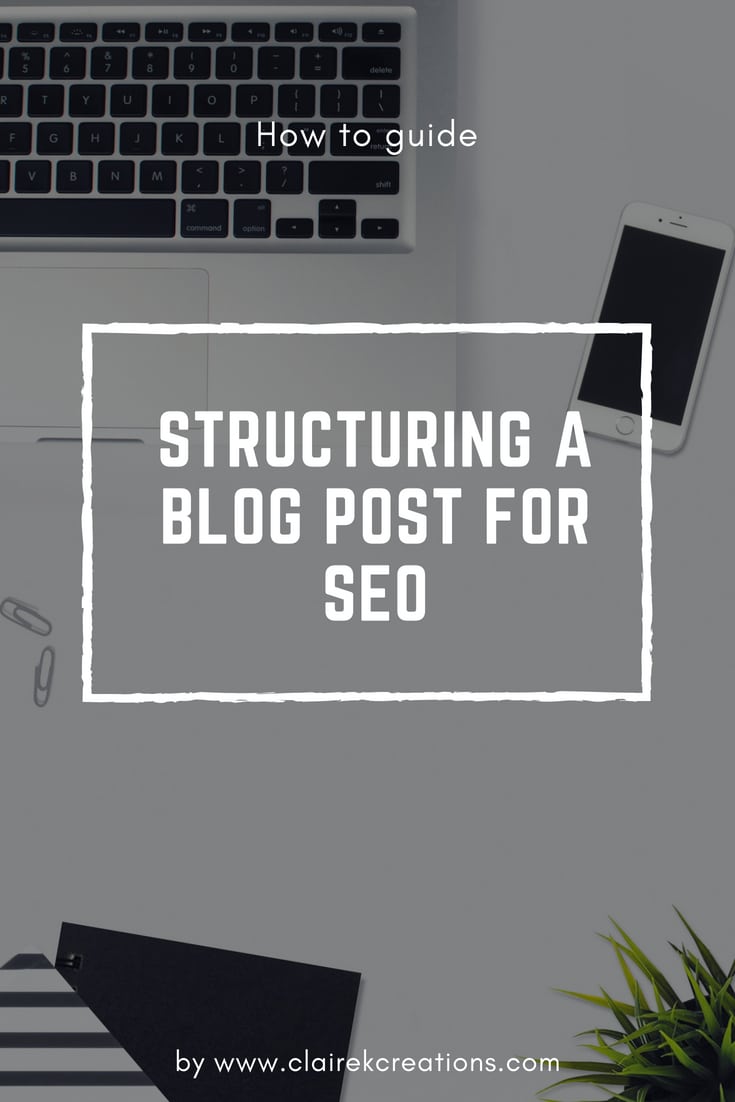 How to structure a blog post for SEO - Claire K Creations