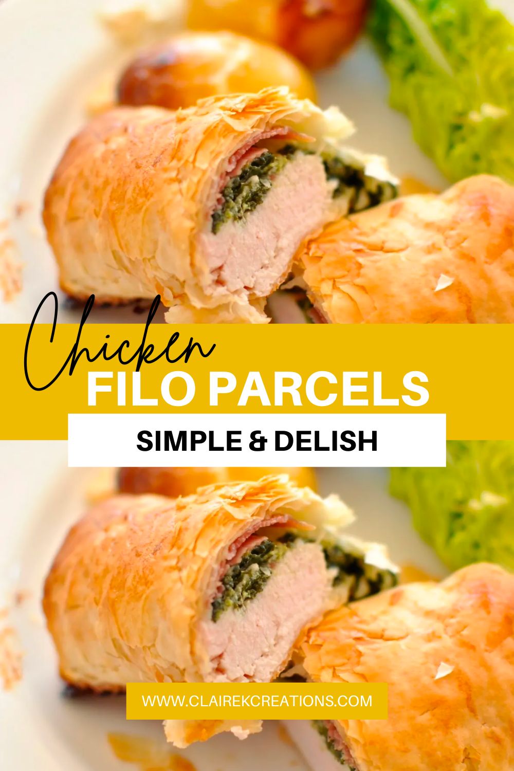 Best chicken filo parcels: with prosciutto, cheese & spinach