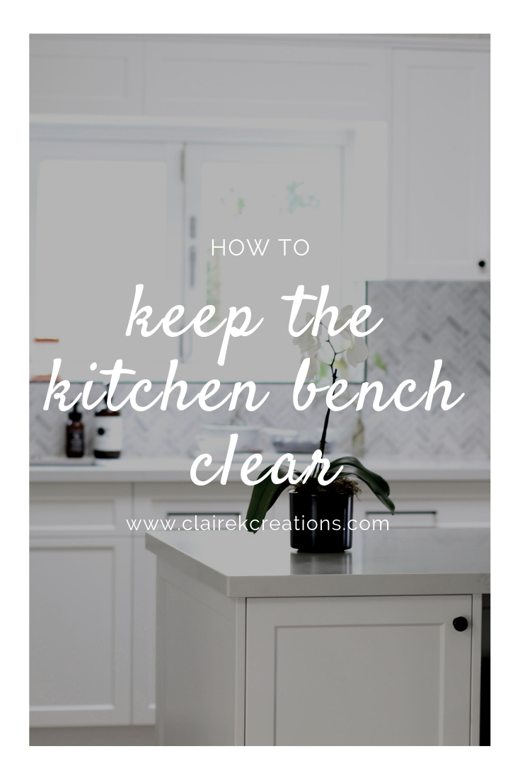 How to keep the kitchen bench clear - Claire K Creations