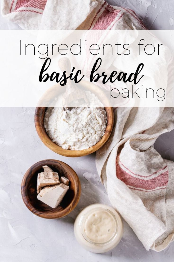 Ingredients for basic bread making - Claire K Creations