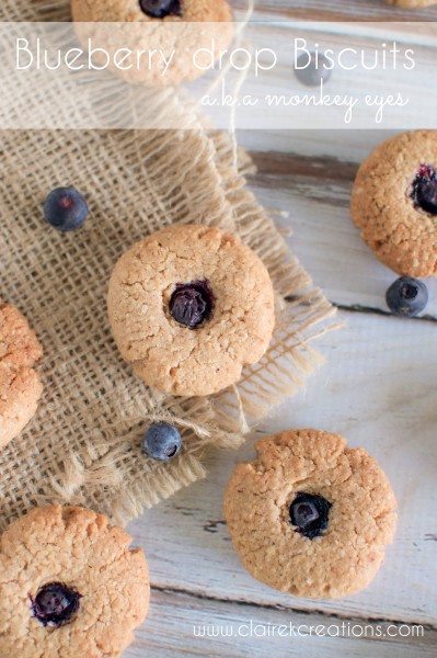 Blueberry drop biscuits - dairy-free cookies (freezer friendly)