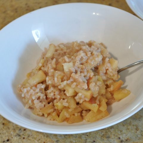 Sweet brown rice with apple for breakfast - Claire K Creations