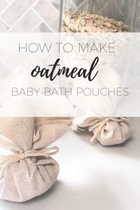 Oatmeal baby bath pouches - for babies with sensitive or irritated skin