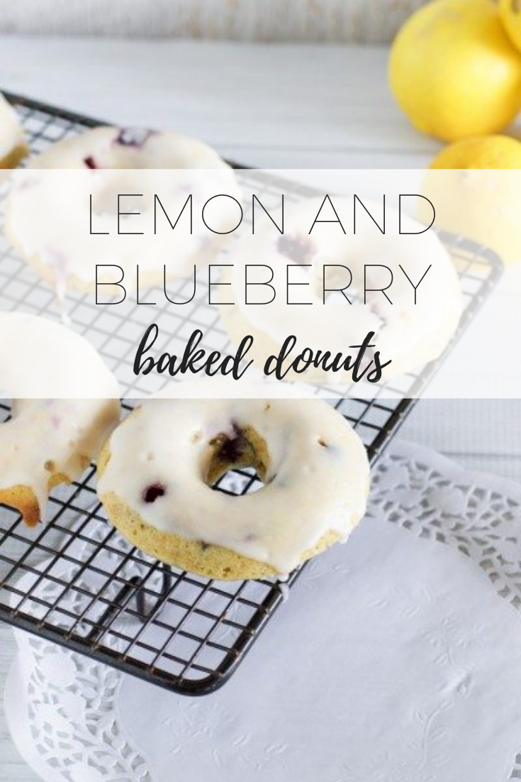 Lemon and blueberry baked donuts - Claire K Creations