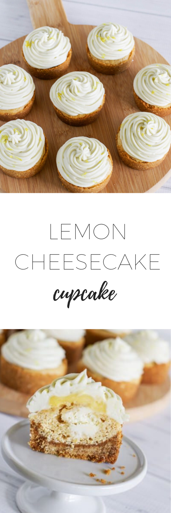 Lemon cheesecake cupcakes with lemon curd - Claire K Creations