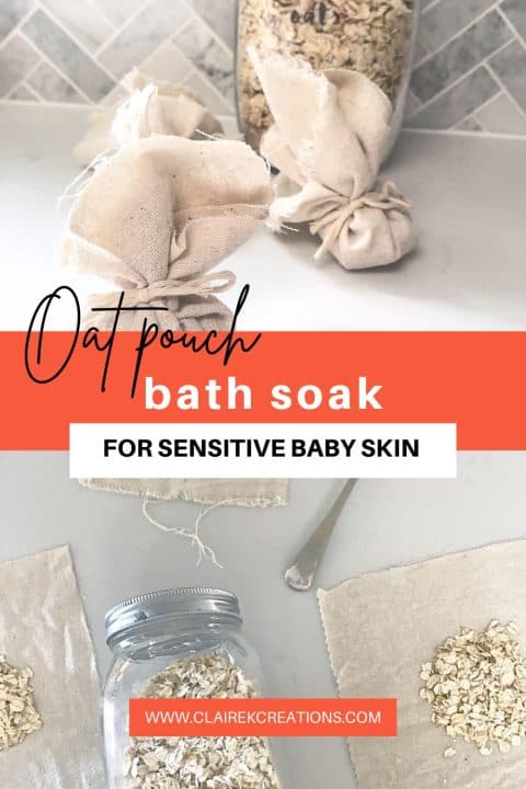 Oatmeal baby bath pouches - for babies with sensitive or irritated skin