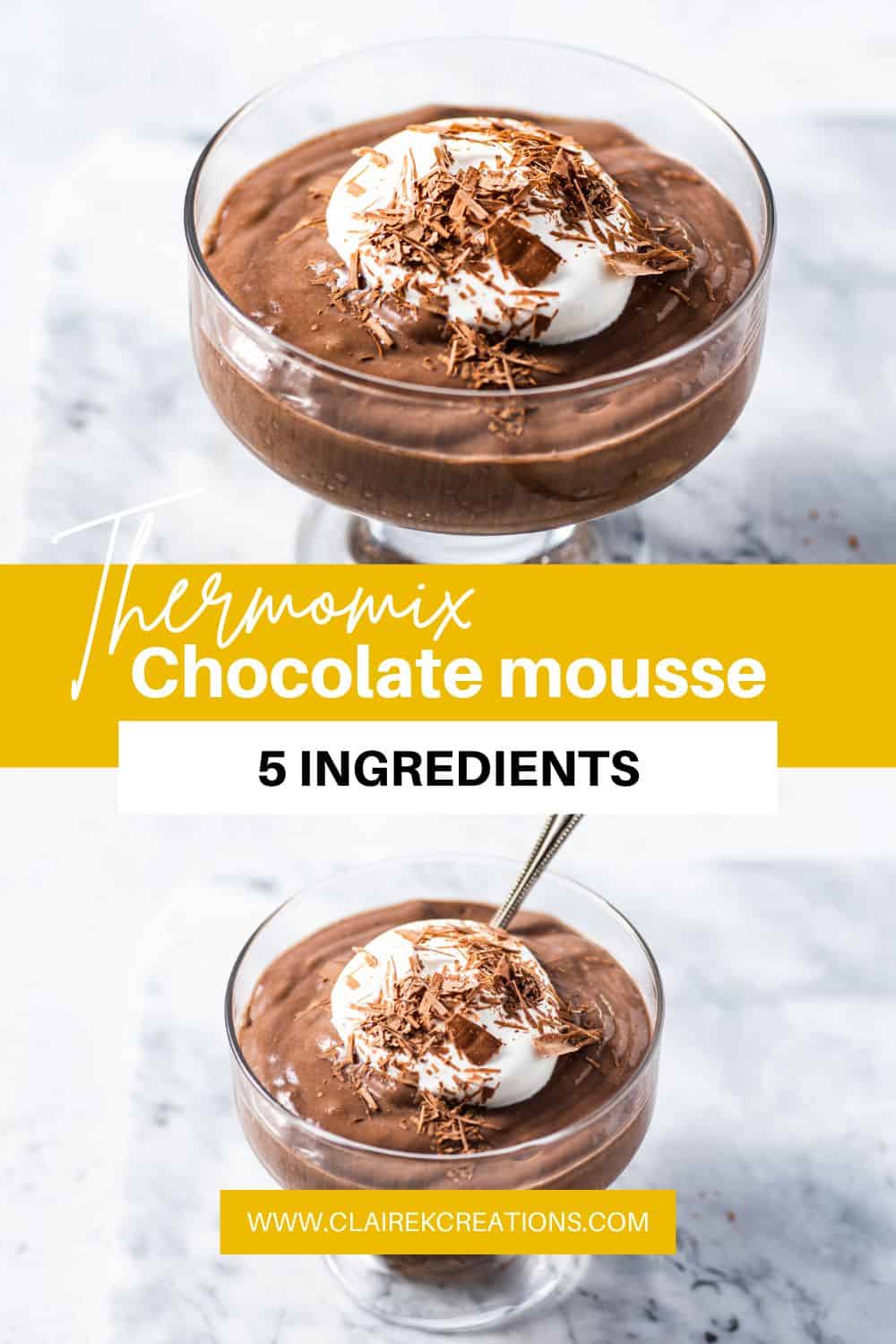 Thermomix chocolate mousse (5 ingredients)
